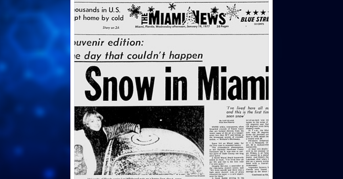 19 de enero de 1977: El día que cayó nieve en Miami | ADN América