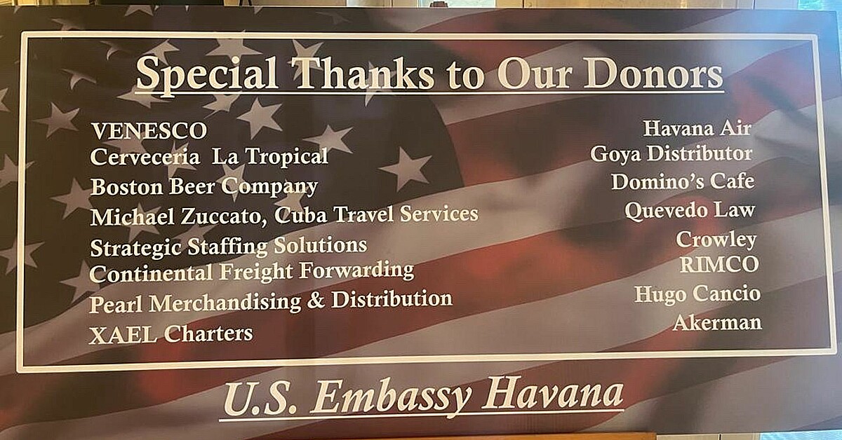 Caught! Cuban business associates thanked as "donors" at U.S. embassy ...