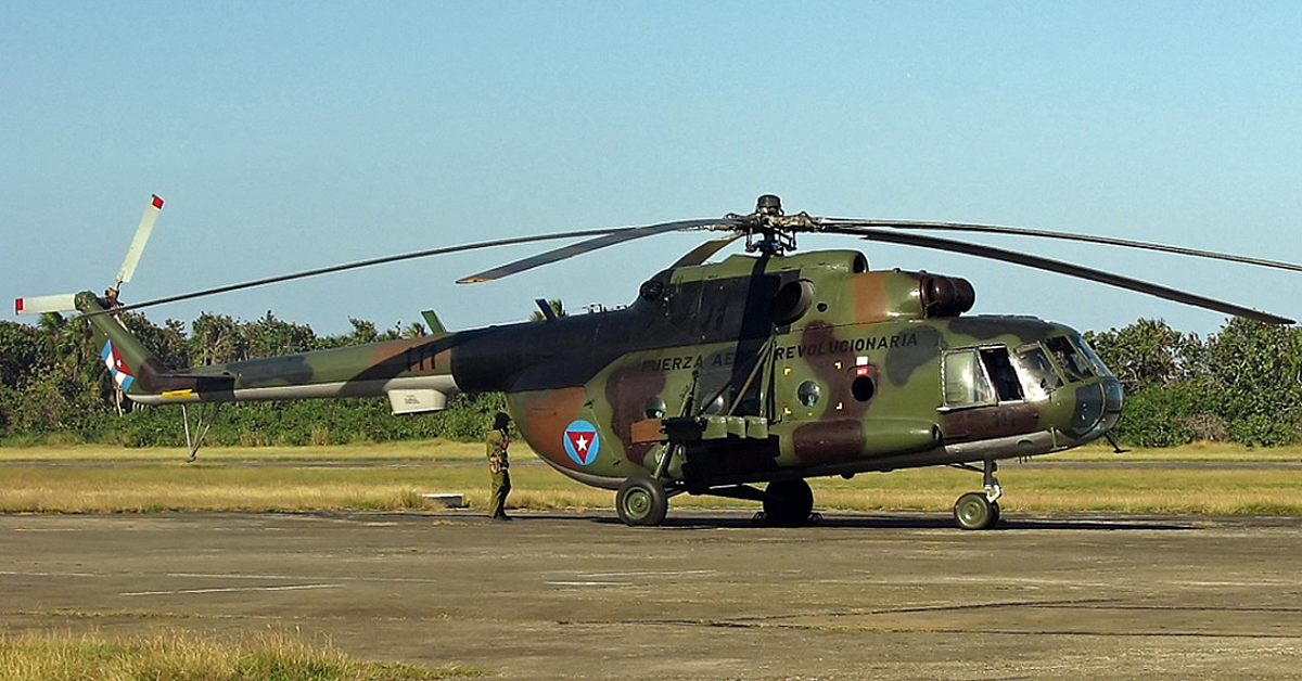 Cuban military helicopter supporting communist ruler's coastal visit ...