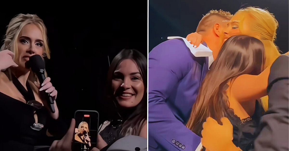 Adele reveló el sexo de un bebé de padres cubanos en pleno concierto y las imágenes se vuelven ...
