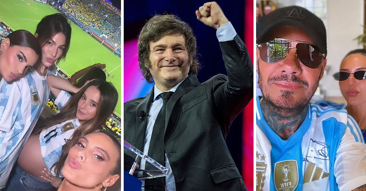 Milei y otros famosos celebran el triunfo de Argentina en la Copa ...