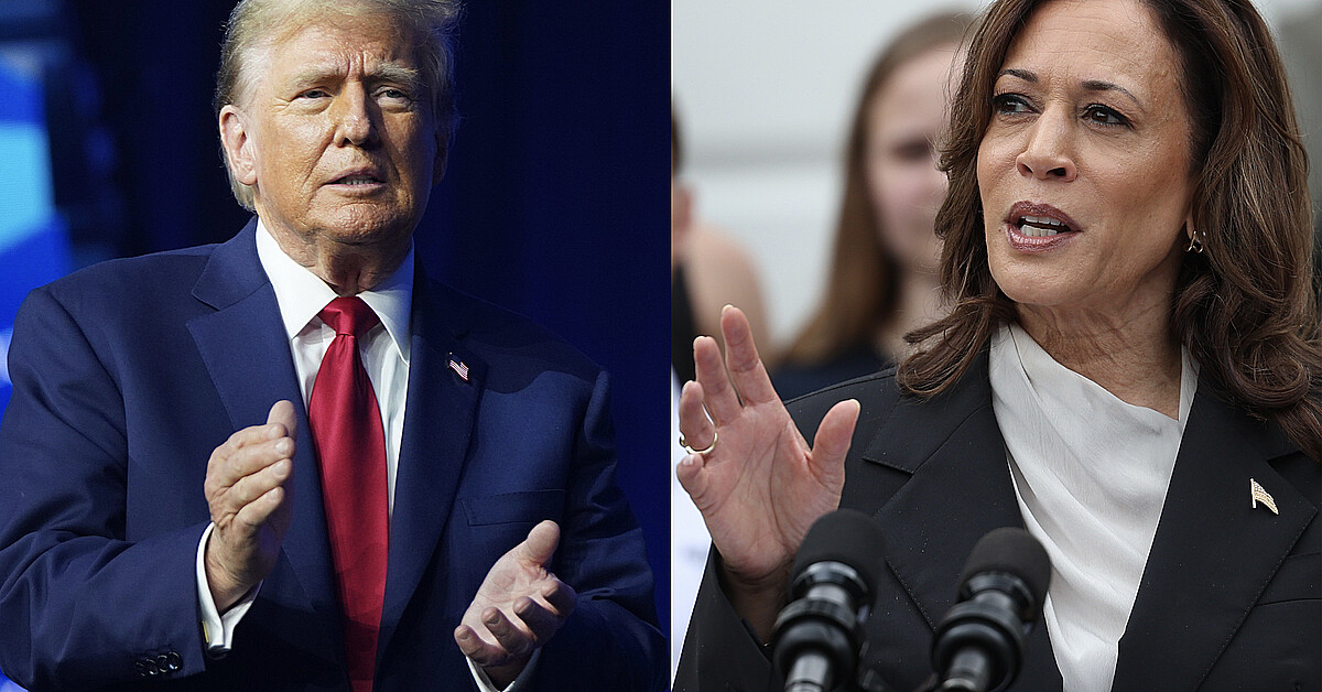 Former President Donald Trump and Vice President Kamala Harris to ...
